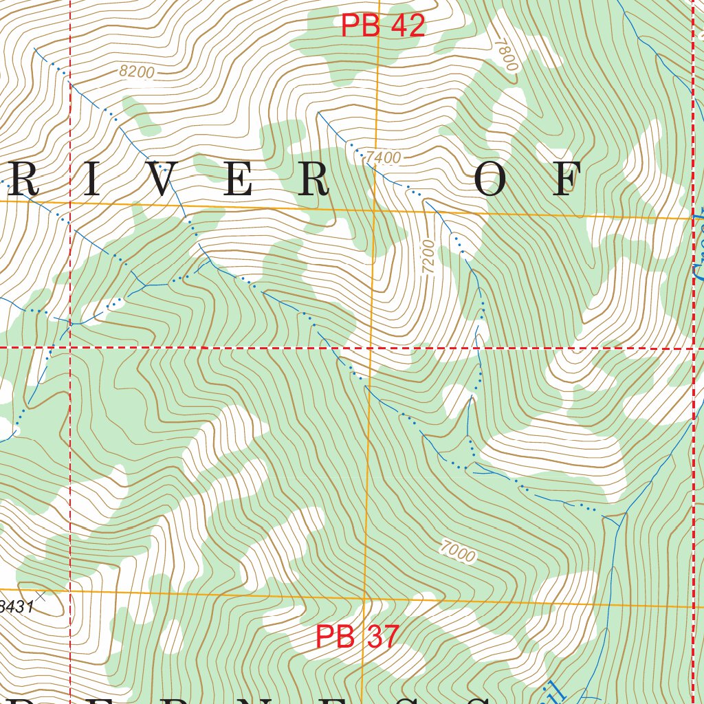 Shellrock Peak, ID FSTopo Legacy Map by US Forest Service - Topo ...