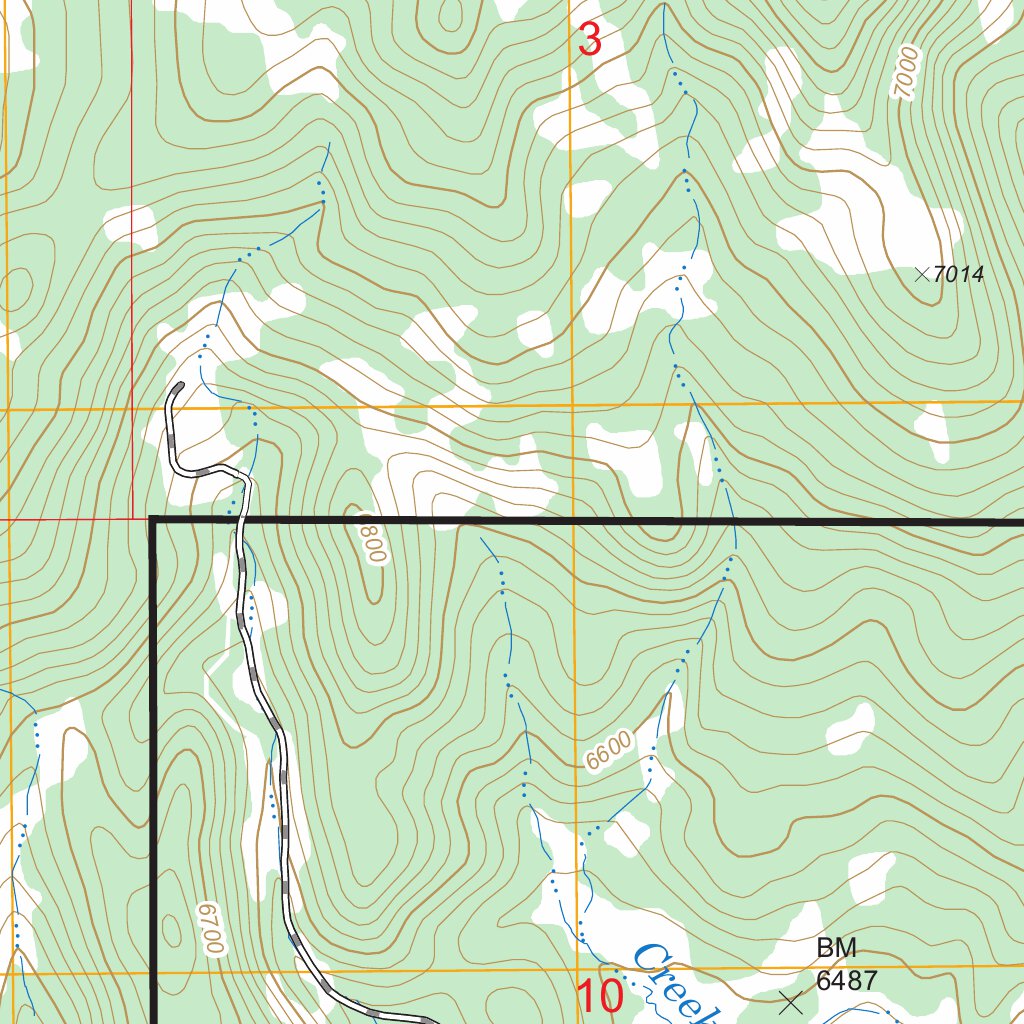 Sheridan Reservoir, ID FSTopo Legacy Map by US Forest Service - Topo ...