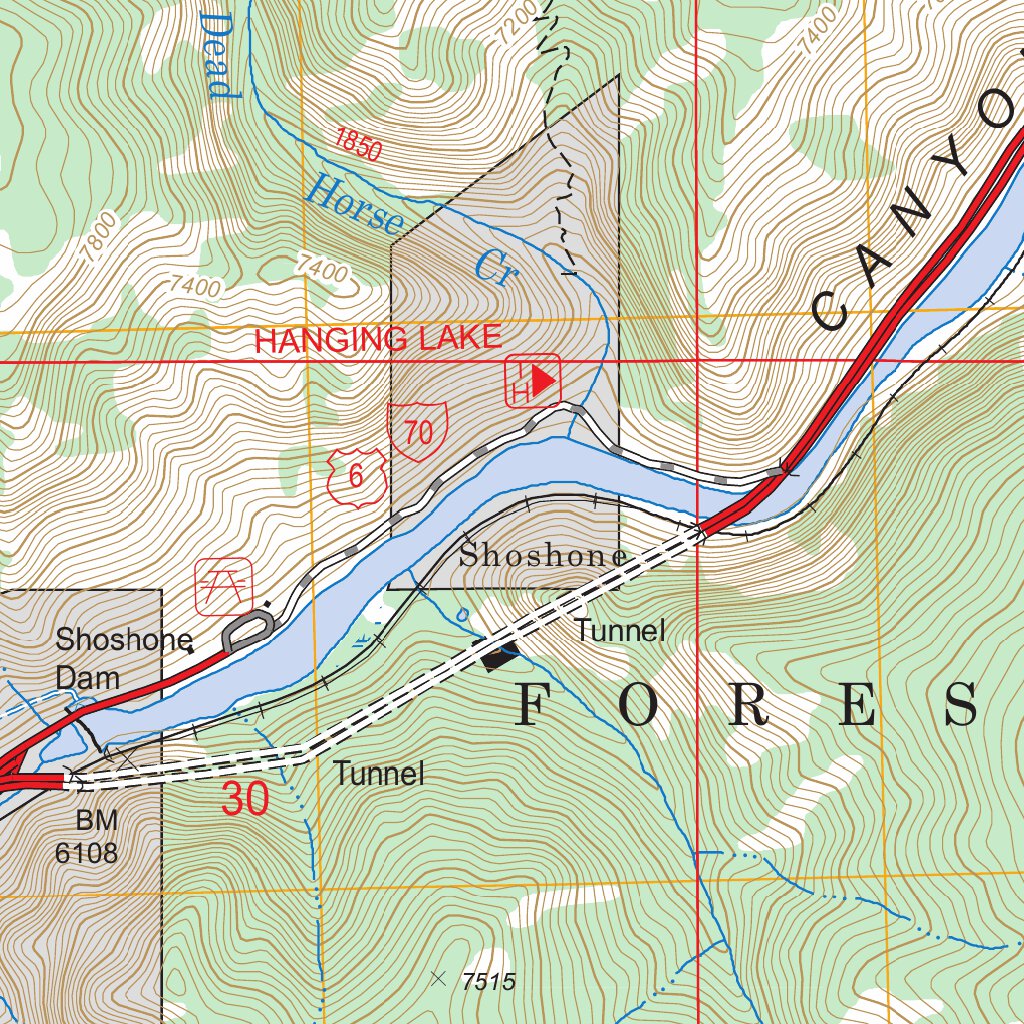 Shoshone, CO FSTopo Legacy Map by US Forest Service - Topo | Avenza Maps