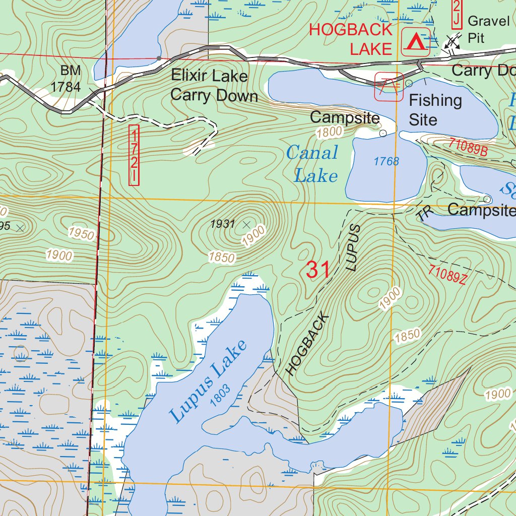 Silver Island Lake, MN FSTopo Legacy Map by US Forest Service - Topo ...