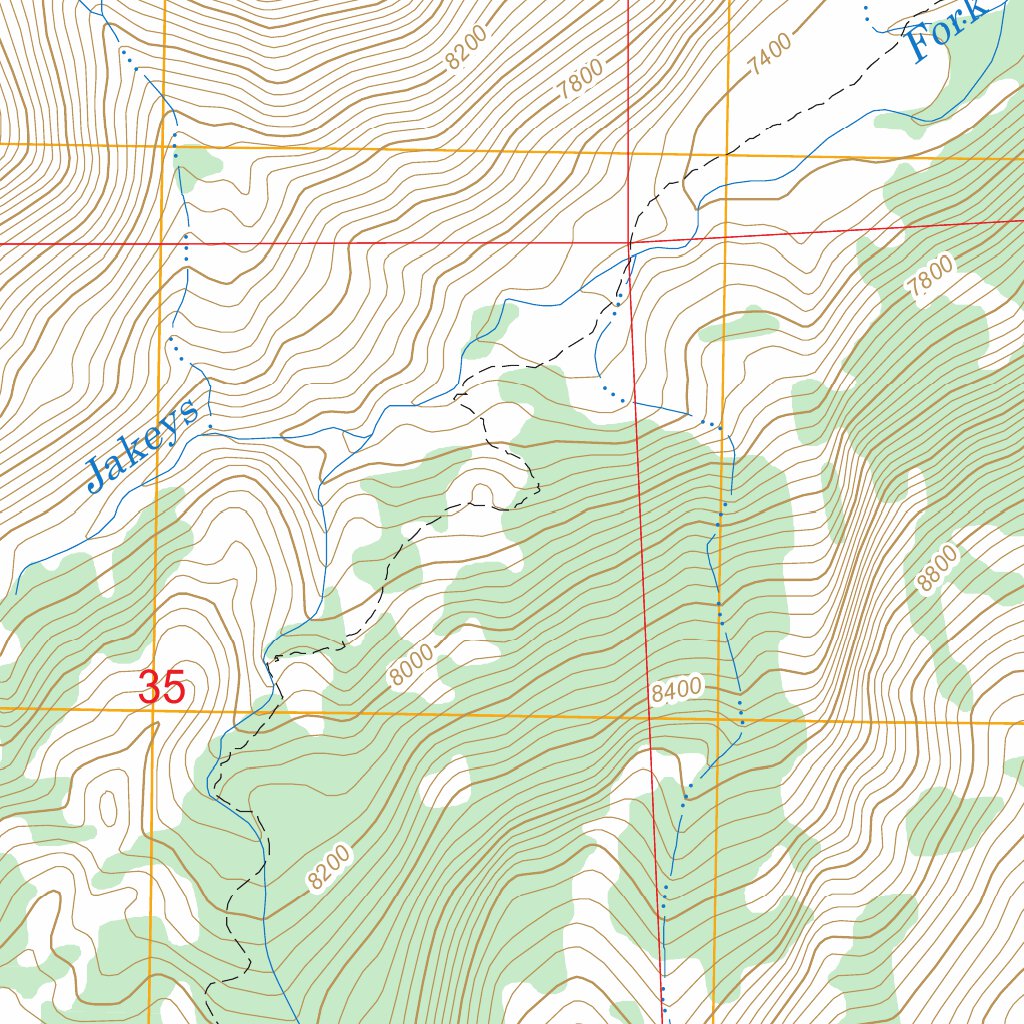 Simpson Lake, WY FSTopo Legacy Map by US Forest Service - Topo | Avenza ...