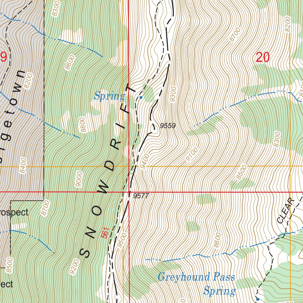 Snowdrift Mountain, ID FSTopo Legacy Map by US Forest Service - Topo ...