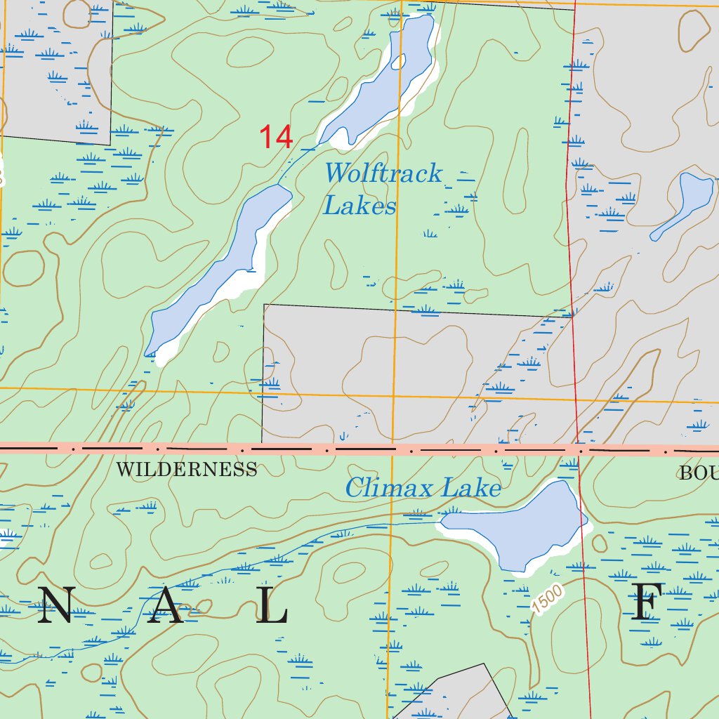 Snowbank Lake, MN FSTopo Legacy Map by US Forest Service - Topo ...