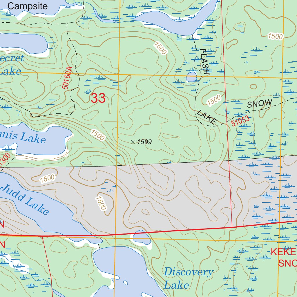 Snowbank Lake, MN FSTopo Legacy Map by US Forest Service - Topo ...