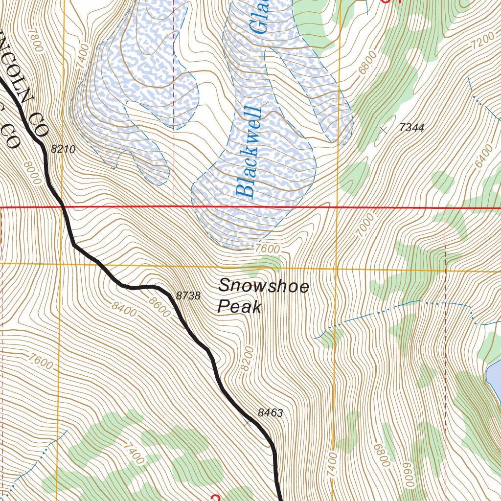 Snowshoe Peak, MT FSTopo Legacy Map by US Forest Service - Topo ...