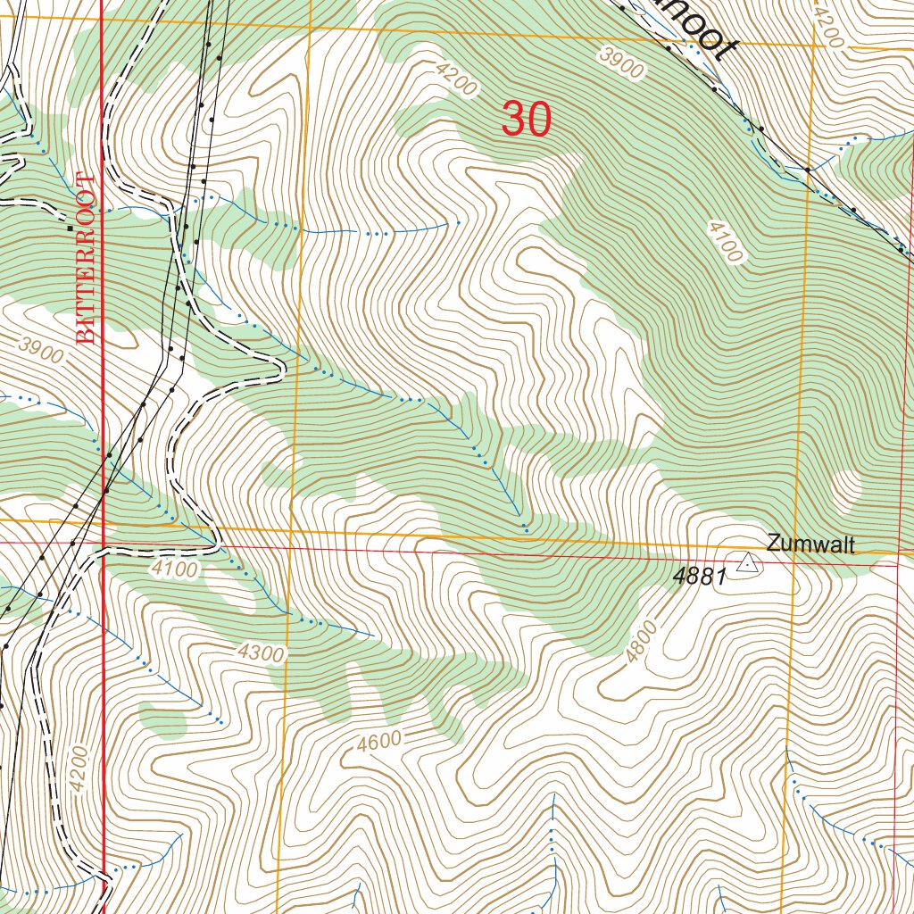 Southwest Missoula, MT FSTopo Legacy Map by US Forest Service - Topo ...