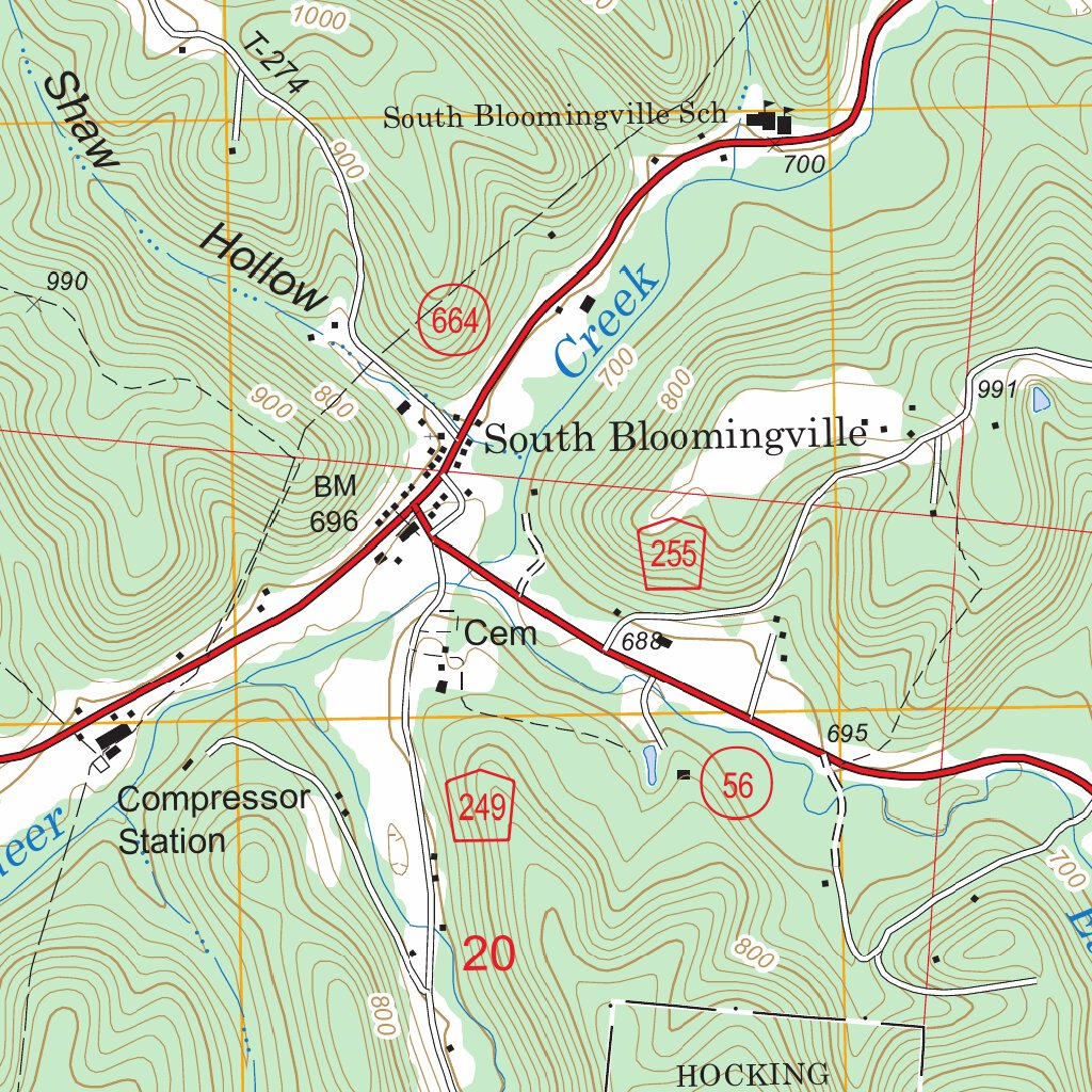 South Bloomingville, OH FSTopo Legacy Map by US Forest Service - Topo ...