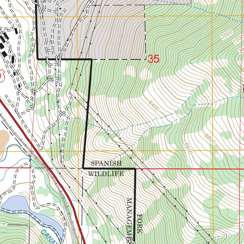 Spanish Fork Peak, UT FSTopo Legacy Map by US Forest Service - Topo ...