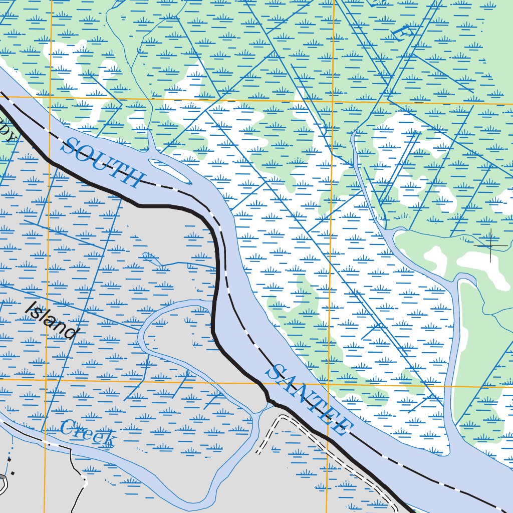 South Santee, SC FSTopo Legacy Map by US Forest Service - Topo | Avenza ...