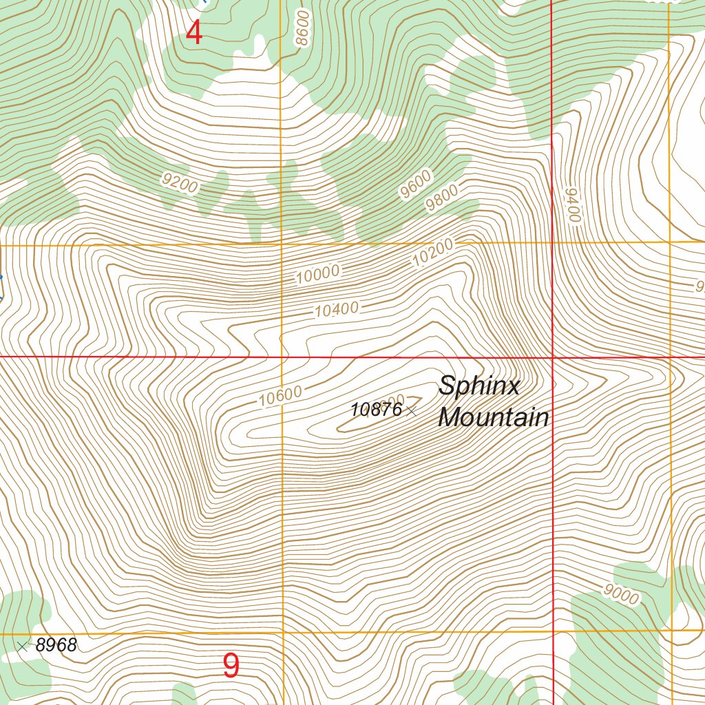 Sphinx Mountain, MT FSTopo Legacy Map by US Forest Service - Topo ...