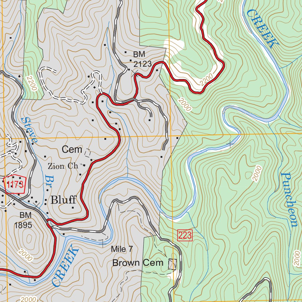 Spring Creek, NC FSTopo Legacy Map by US Forest Service - Topo | Avenza ...