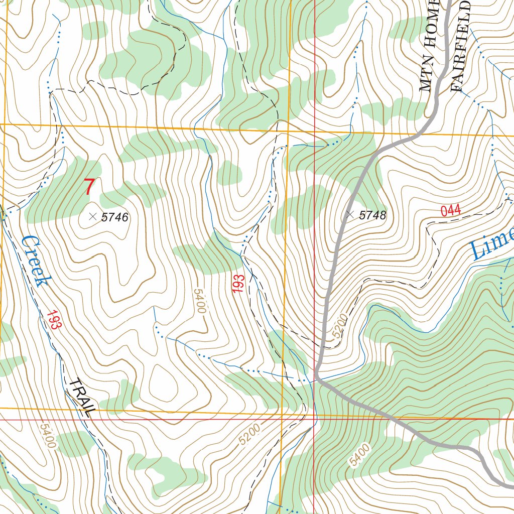 Sprout Mountain, ID FSTopo Legacy Map by US Forest Service - Topo ...