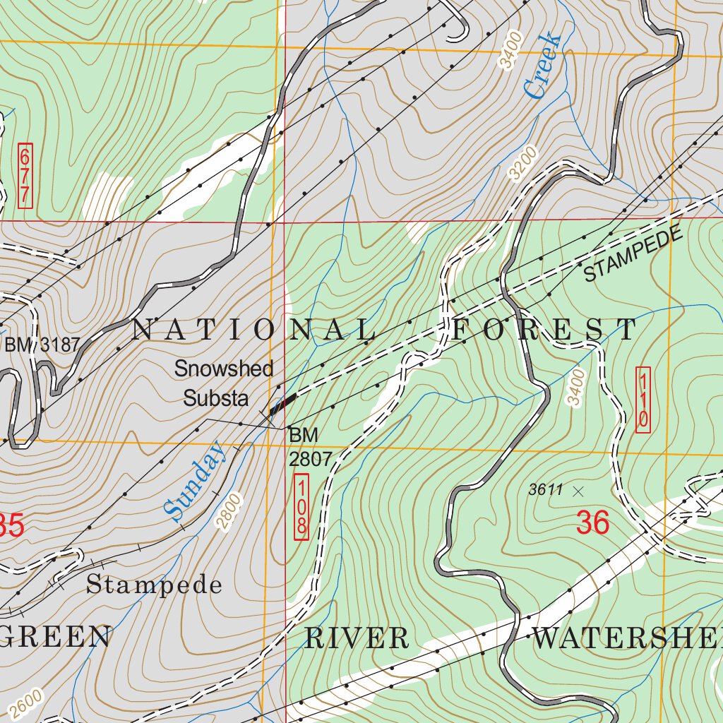 Stampede Pass, WA FSTopo Legacy Map by US Forest Service - Topo ...