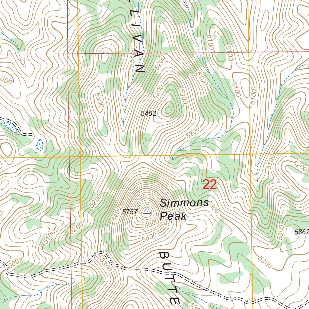 Sullivan Buttes, AZ FSTopo Legacy Map by US Forest Service - Topo ...