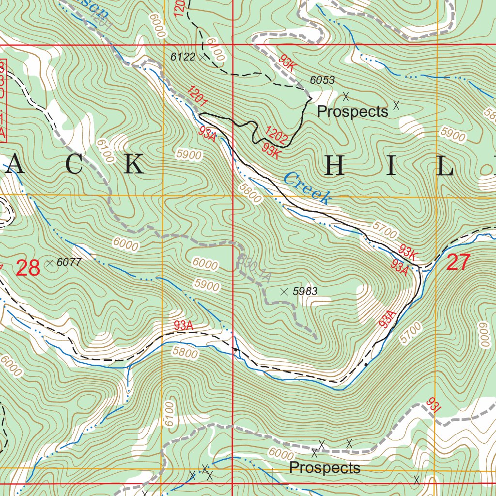 Sundance West, WY FSTopo Legacy Map by US Forest Service - Topo ...