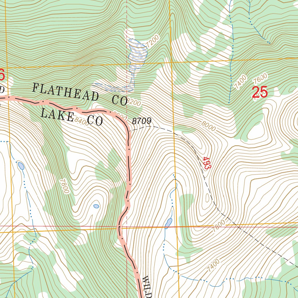 Sunburst Lake, MT FSTopo Legacy Map by US Forest Service - Topo ...