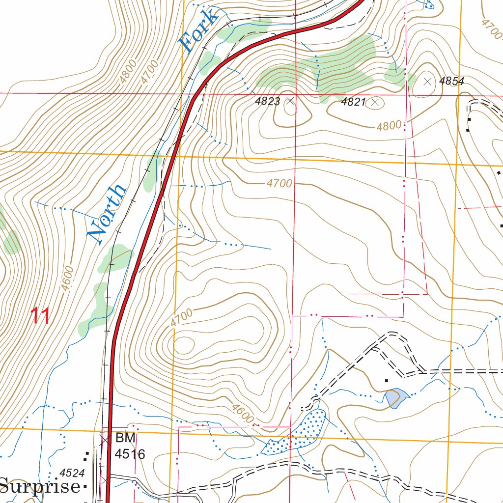 Surprise Station, CA FSTopo Legacy Map by US Forest Service - Topo ...