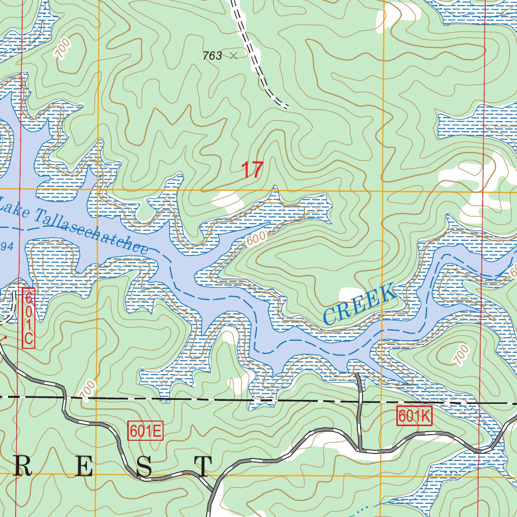 Sylacauga East, AL FSTopo Legacy Map by US Forest Service - Topo ...