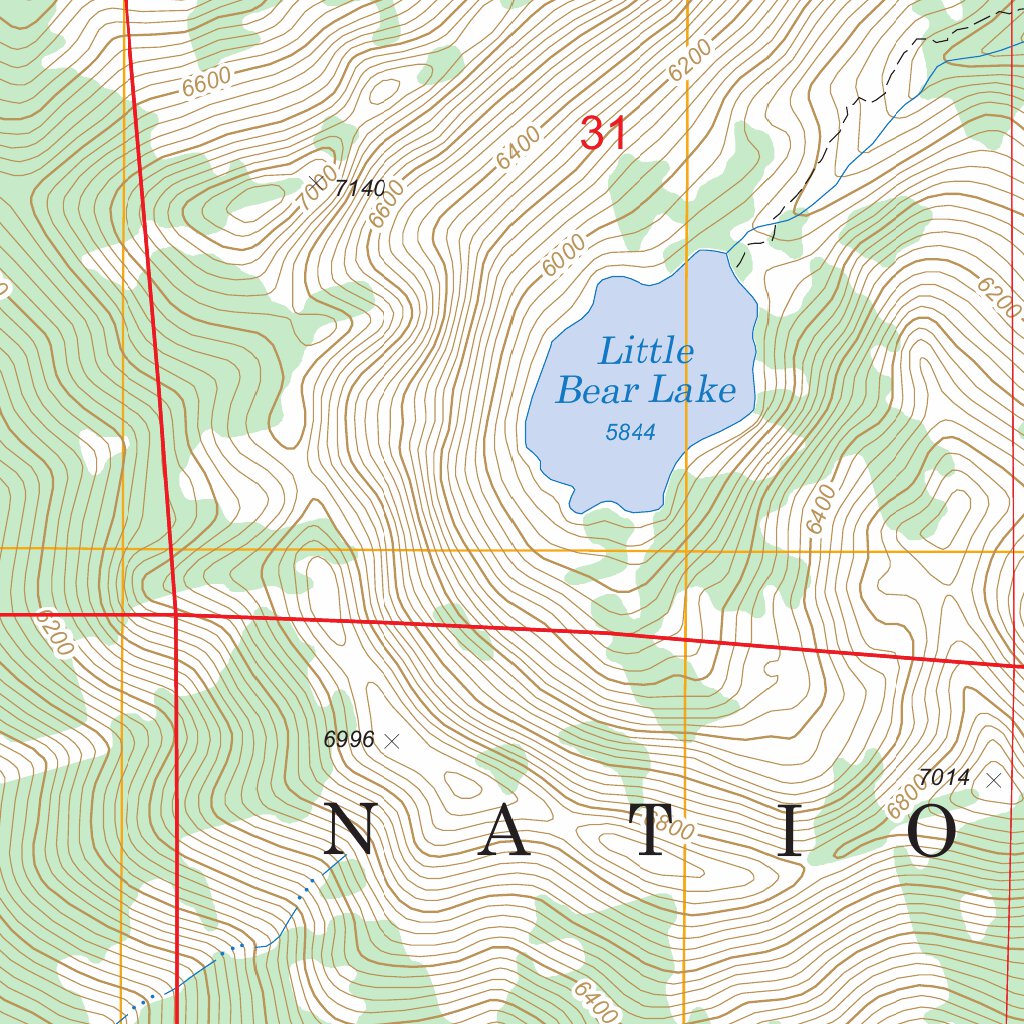 Tangle Blue Lake, CA FSTopo Legacy Map by US Forest Service - Topo ...