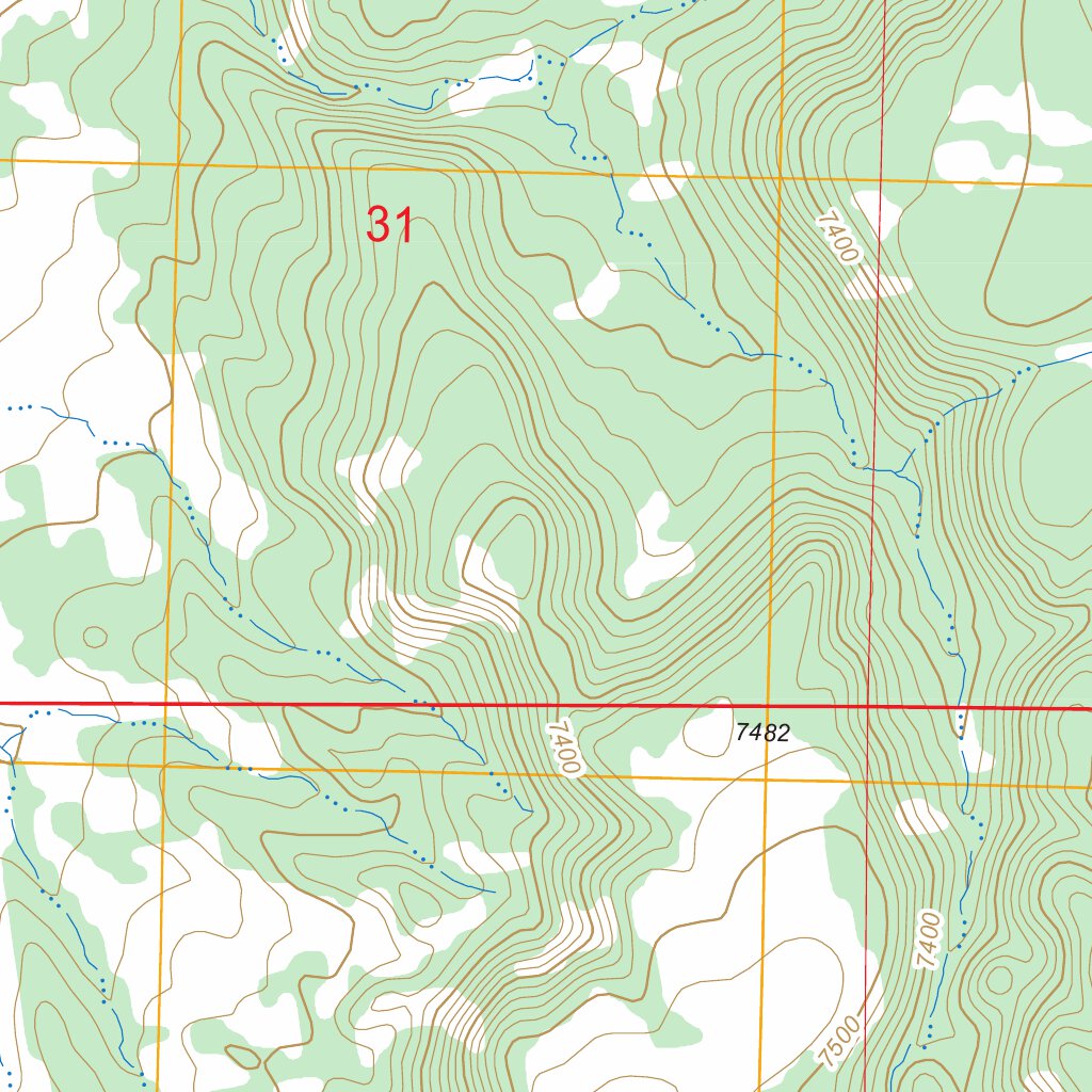 Tejana Mesa SW, NM FSTopo Legacy Map by US Forest Service - Topo ...