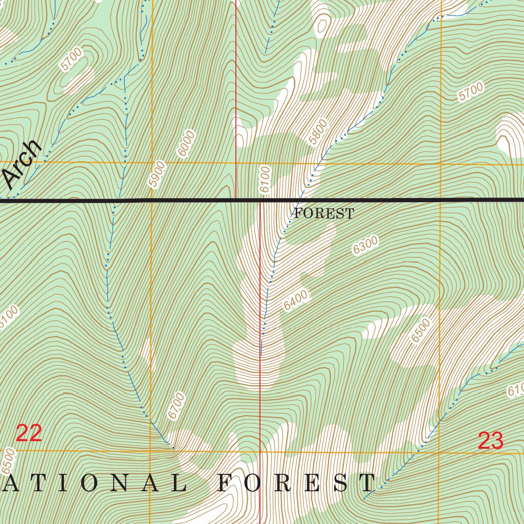 The Arch, MT FSTopo Legacy Map by US Forest Service - Topo | Avenza Maps
