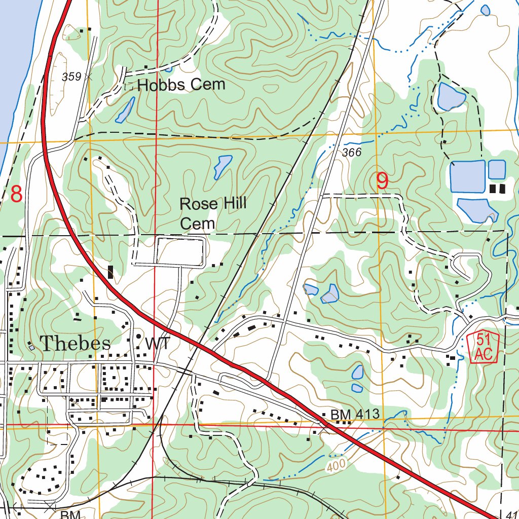 Thebes, IL - MO FSTopo Legacy Map by US Forest Service - Topo | Avenza Maps