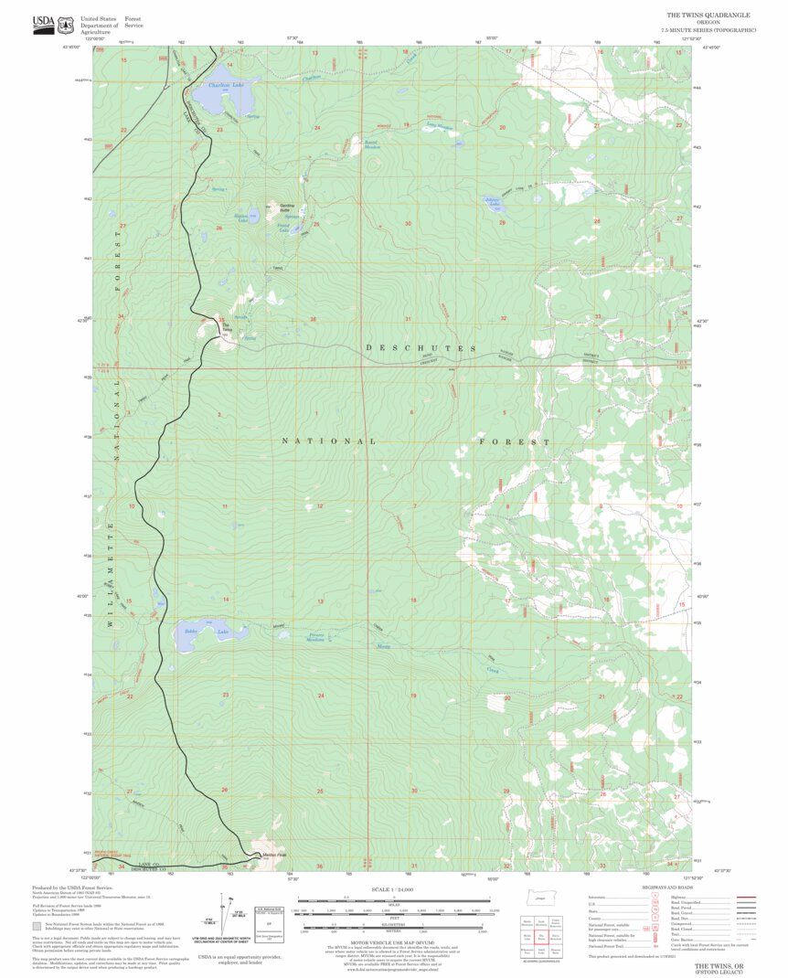 The Twins, OR FSTopo Legacy Map by US Forest Service - Topo | Avenza Maps