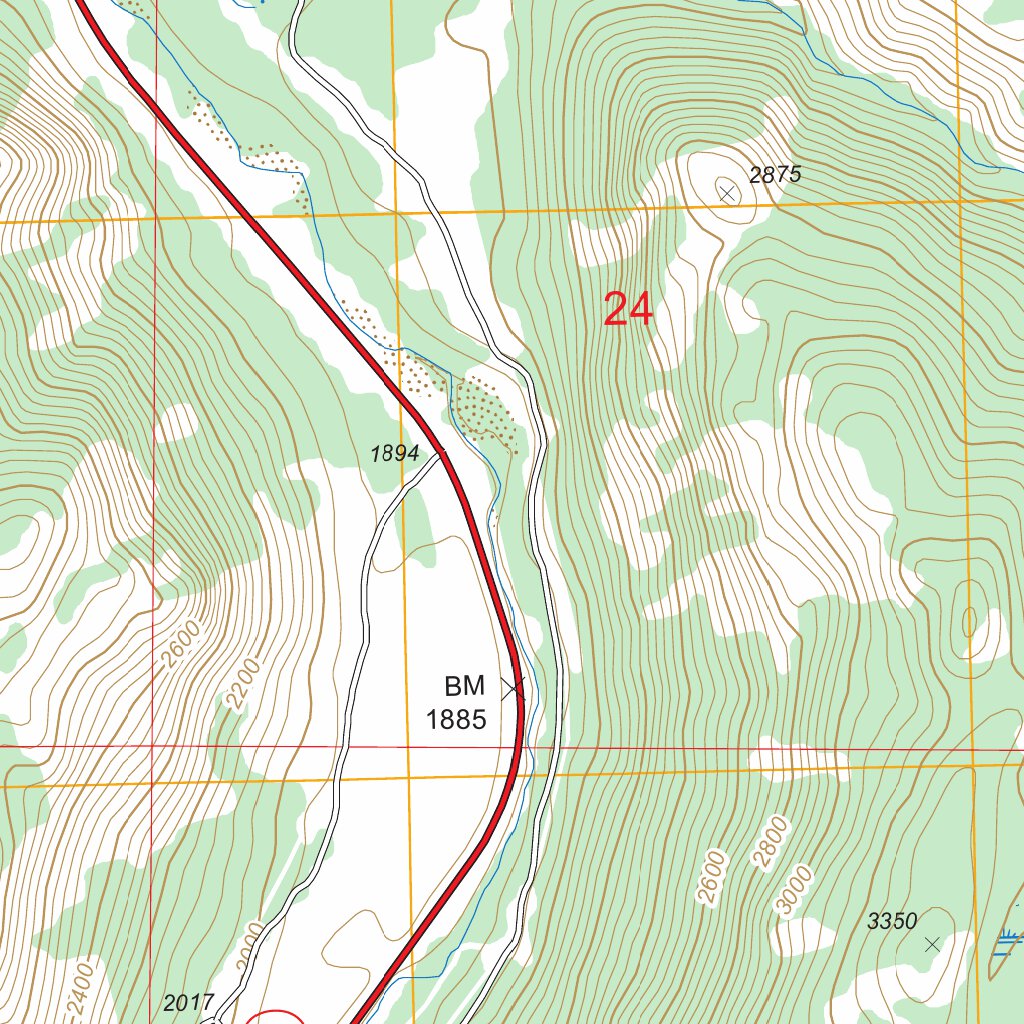 Thirteenmile Creek, WA FSTopo Legacy Map by US Forest Service - Topo ...