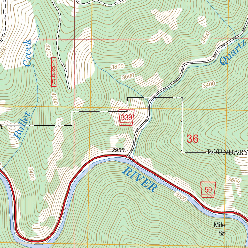 Thor Mountain, ID FSTopo Legacy Map by US Forest Service - Topo ...