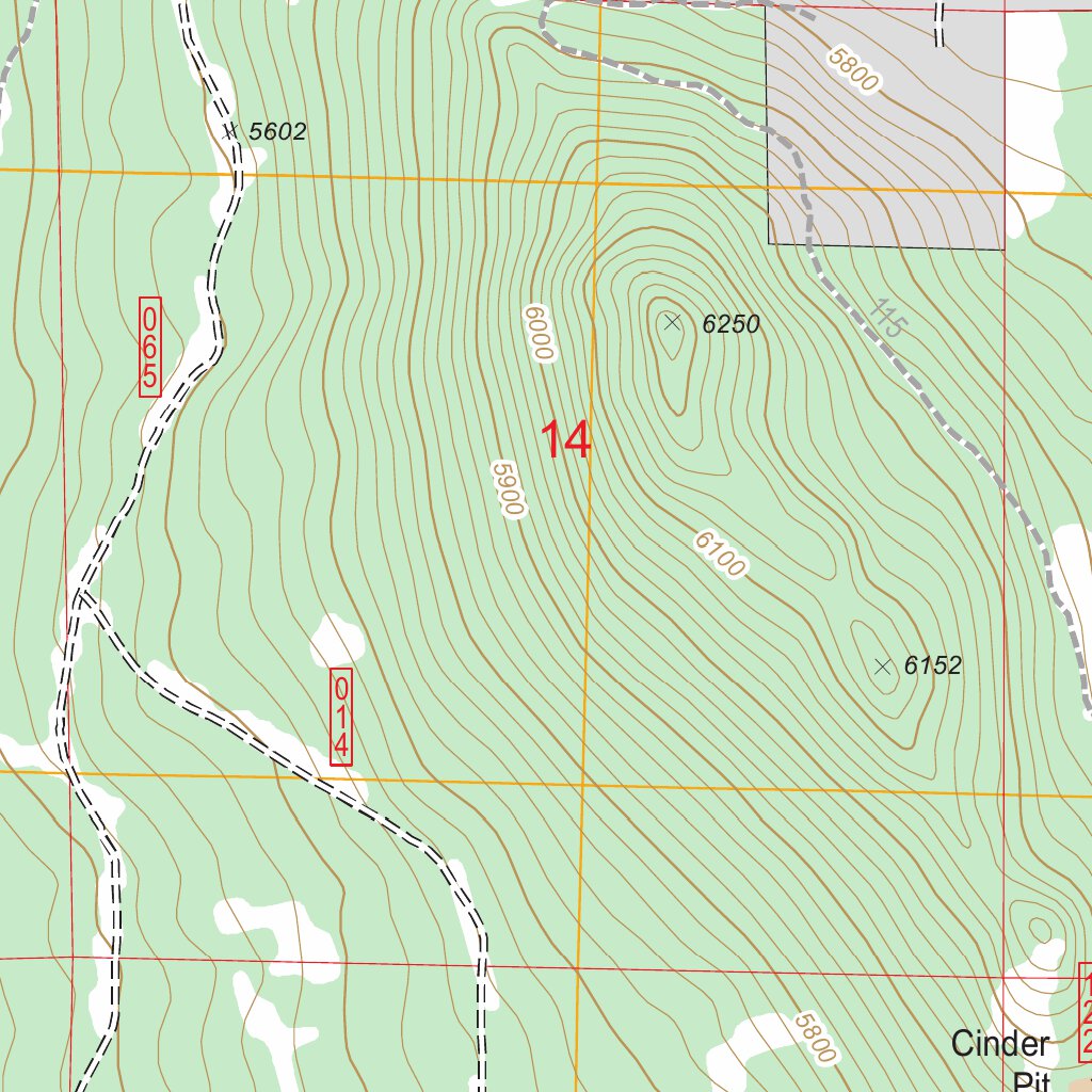 Thompson Reservoir, OR FSTopo Legacy Map by US Forest Service - Topo ...
