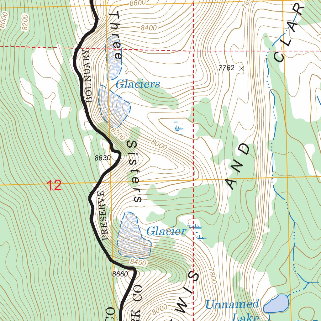 Three Sisters, MT FSTopo Legacy Map by US Forest Service - Topo ...
