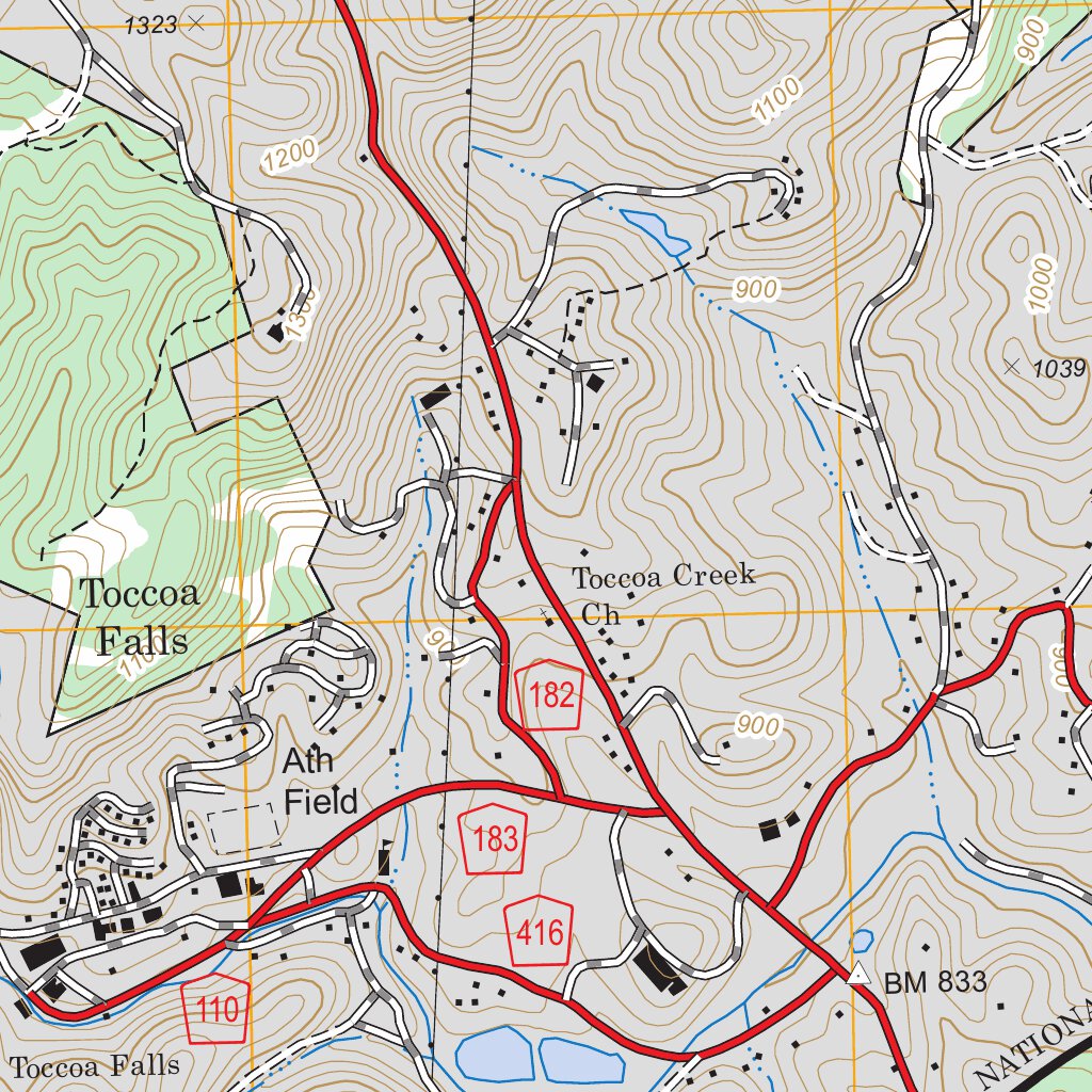 Toccoa, GA FSTopo Legacy Map by US Forest Service - Topo | Avenza Maps