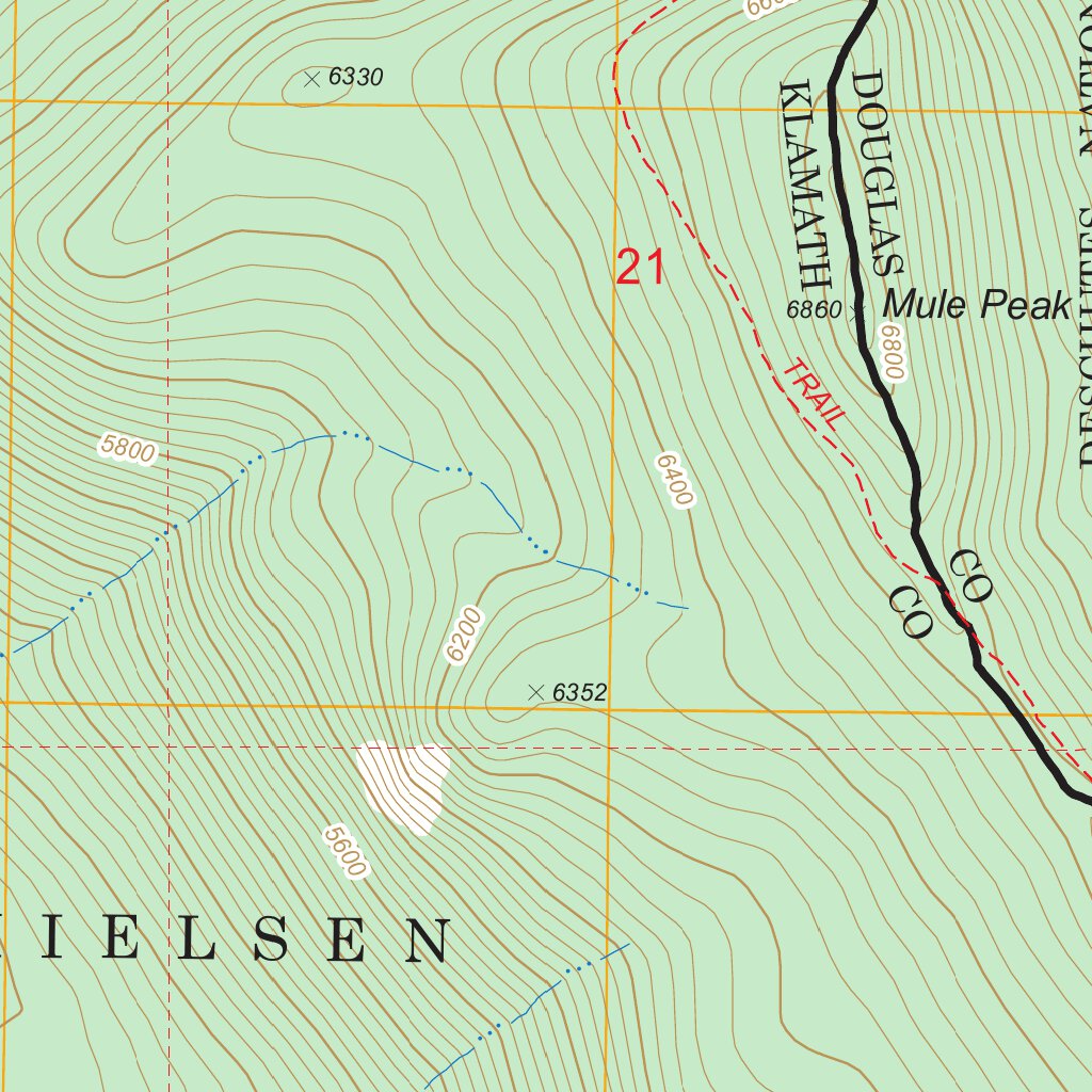 Tolo Mountain, OR FSTopo Legacy Map by US Forest Service - Topo ...