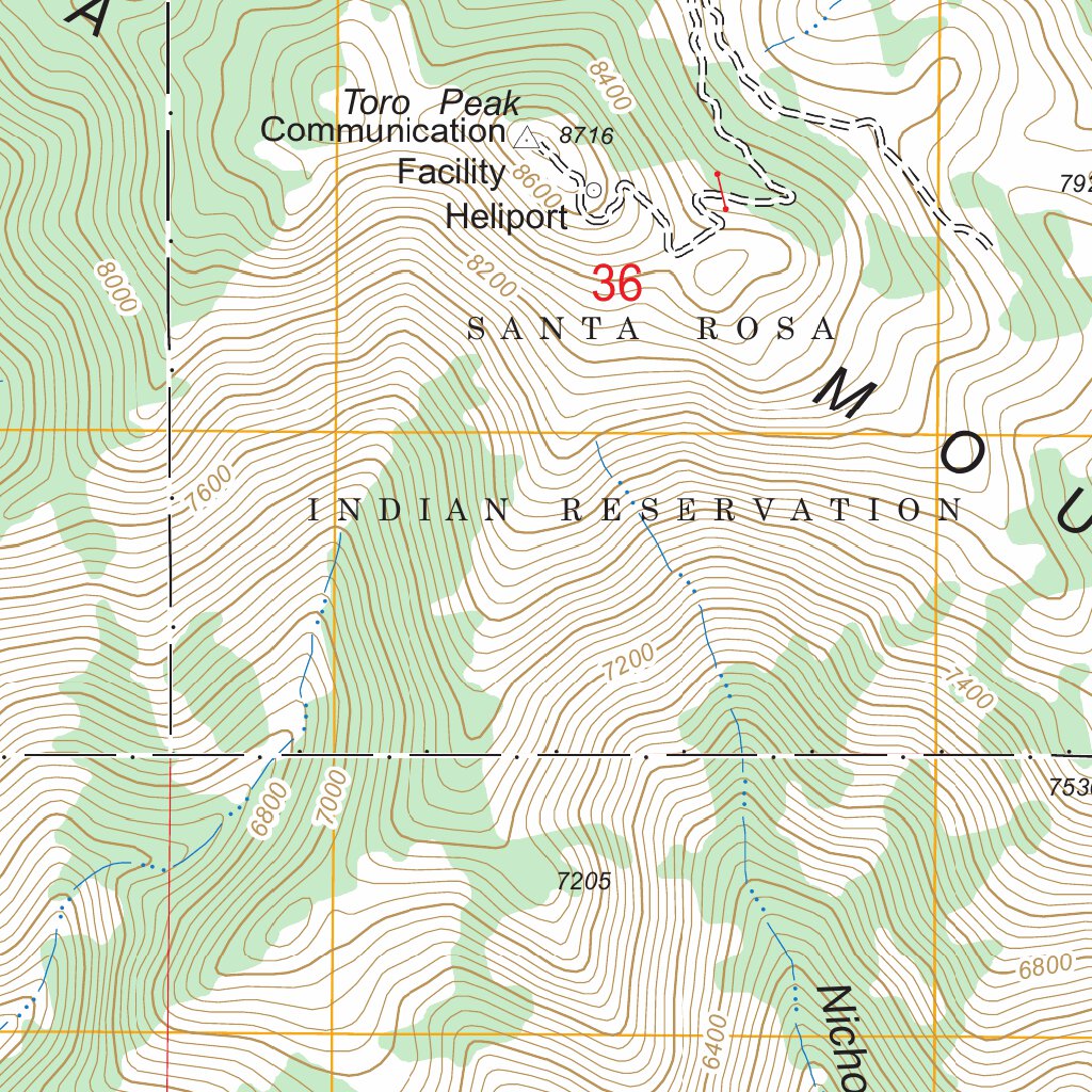 Toro Peak, CA FSTopo Legacy Map by US Forest Service - Topo | Avenza Maps