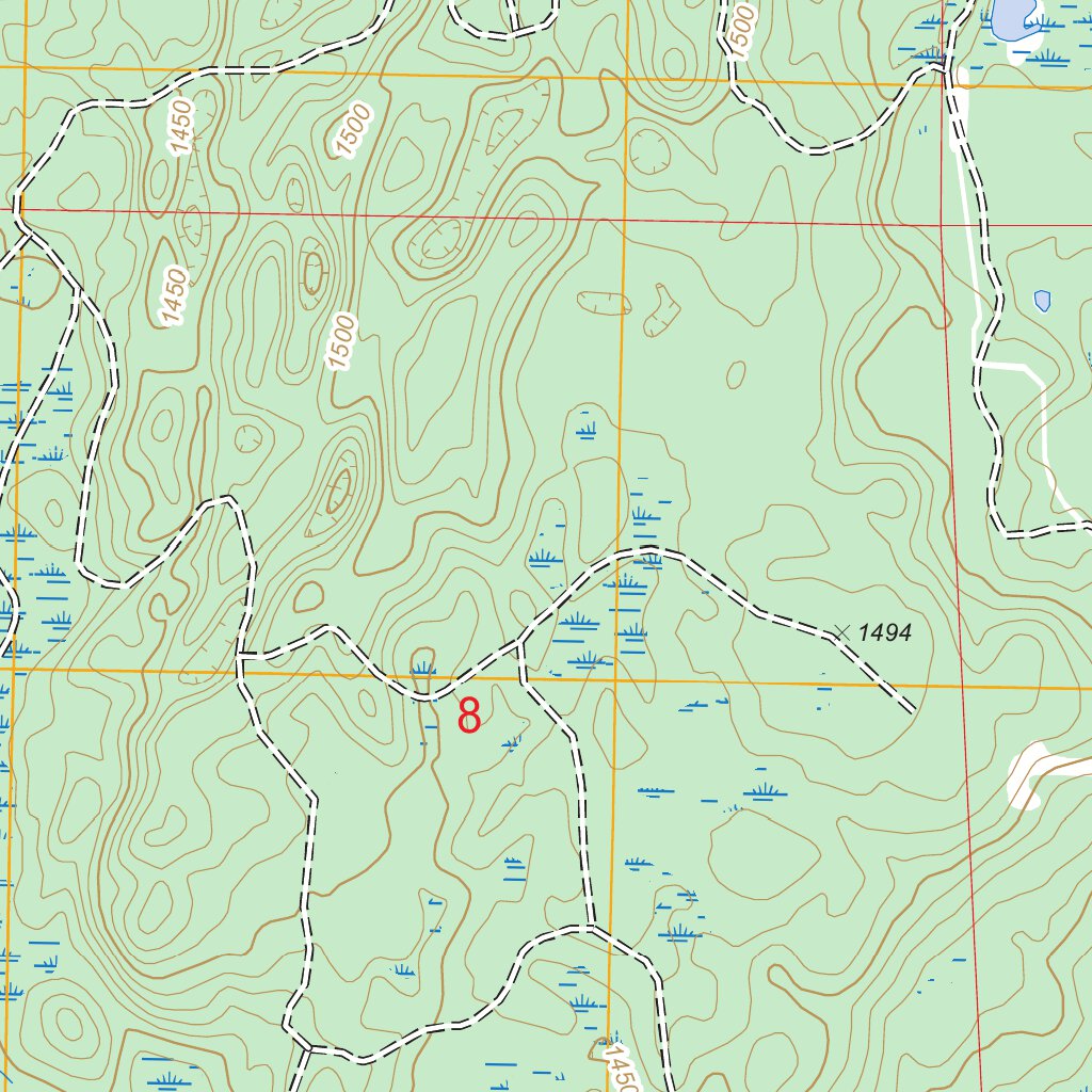Totagatic Lake, WI FSTopo Legacy Map by US Forest Service - Topo ...