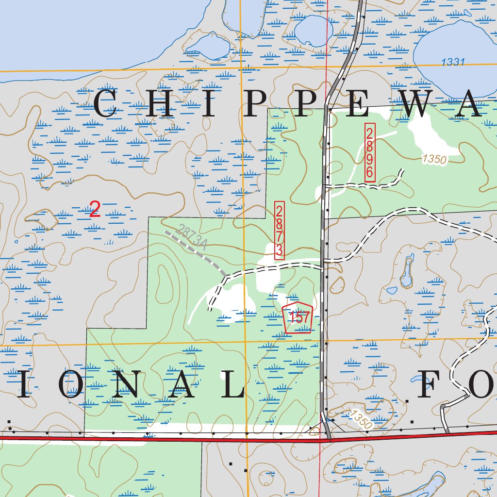 Town Line Lake, MN FSTopo Legacy Map by US Forest Service - Topo ...