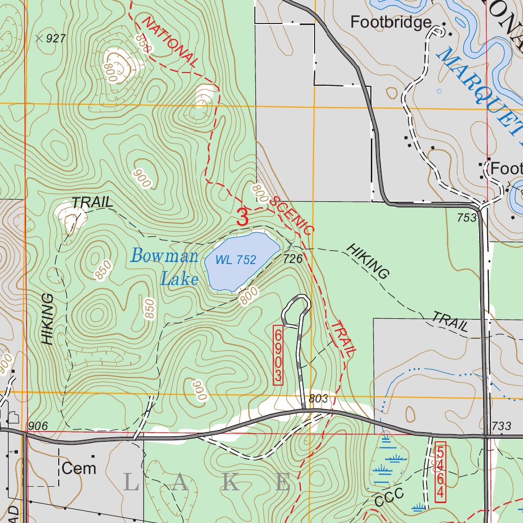 Townsend Lake, MI FSTopo Legacy Map by US Forest Service - Topo ...