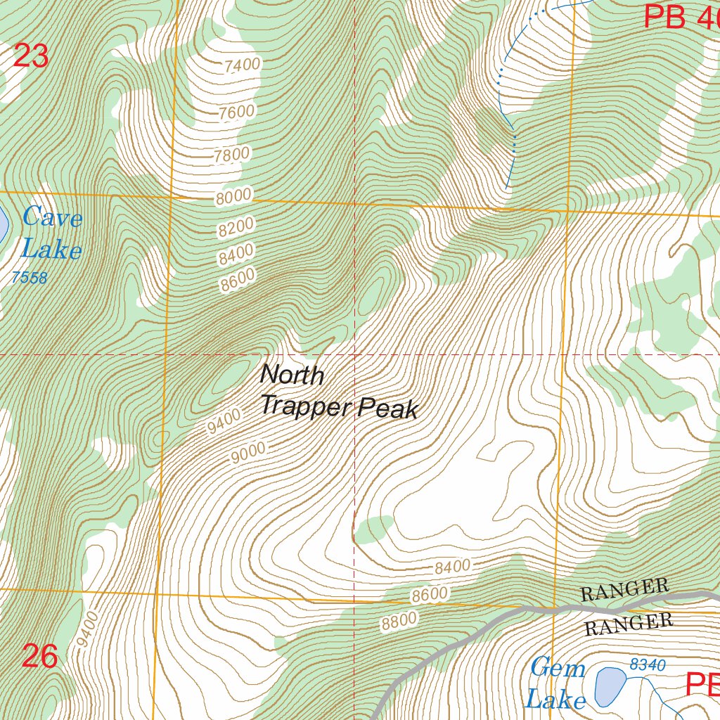 Trapper Peak, MT FSTopo Legacy Map by US Forest Service - Topo | Avenza ...