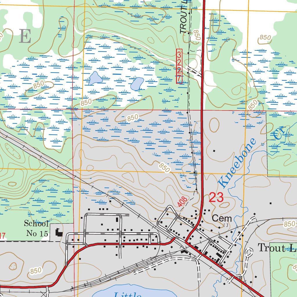 Trout Lake, MI FSTopo Legacy Map by US Forest Service - Topo | Avenza Maps
