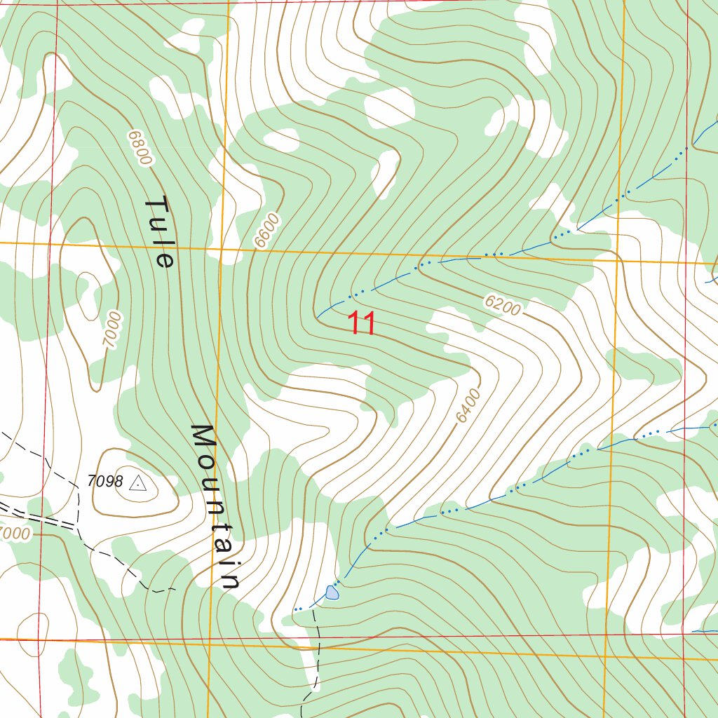 Tule Mountain, CA FSTopo Legacy Map by US Forest Service - Topo ...