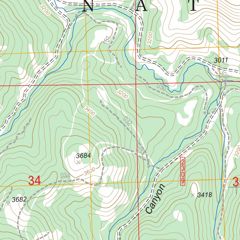 Turner Mountain, OR FSTopo Legacy Map by US Forest Service - Topo ...