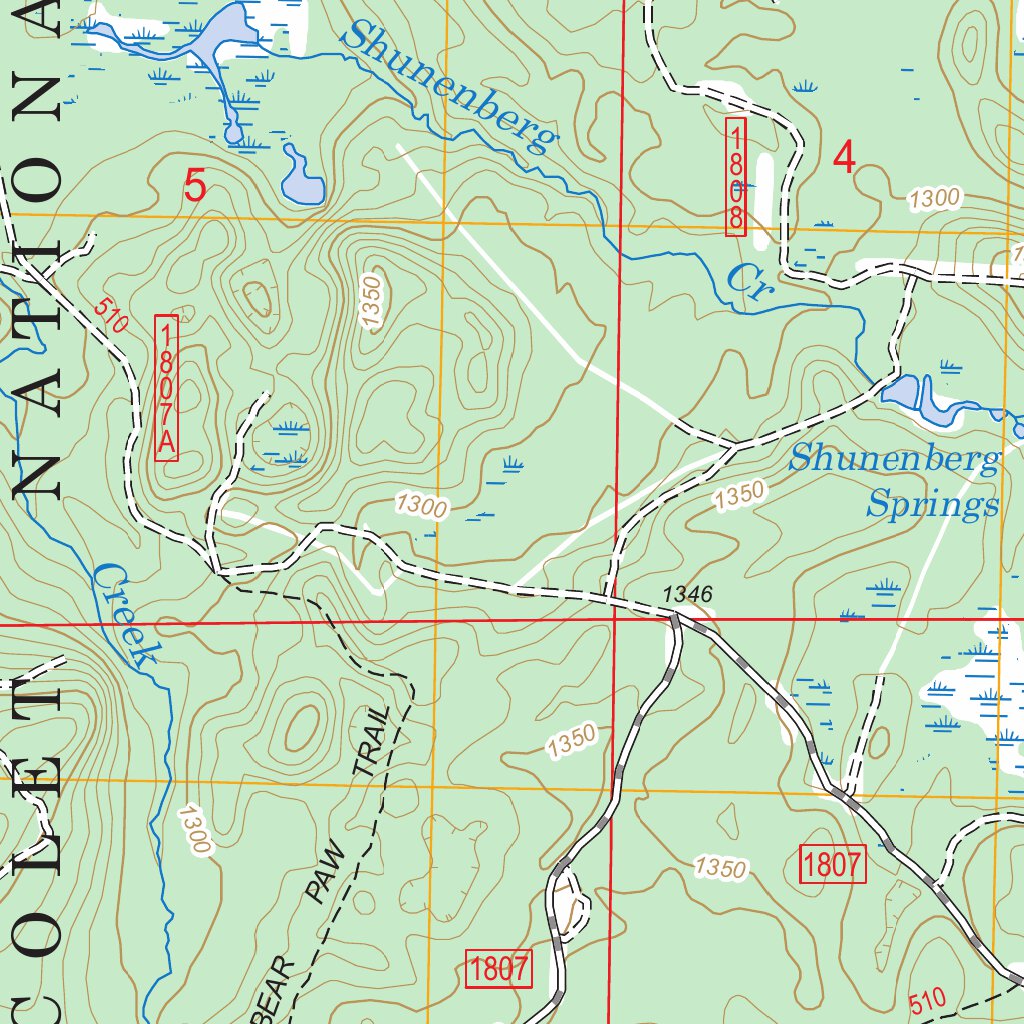 Upper Eau Claire Lake, WI FSTopo Legacy Map by US Forest Service - Topo ...