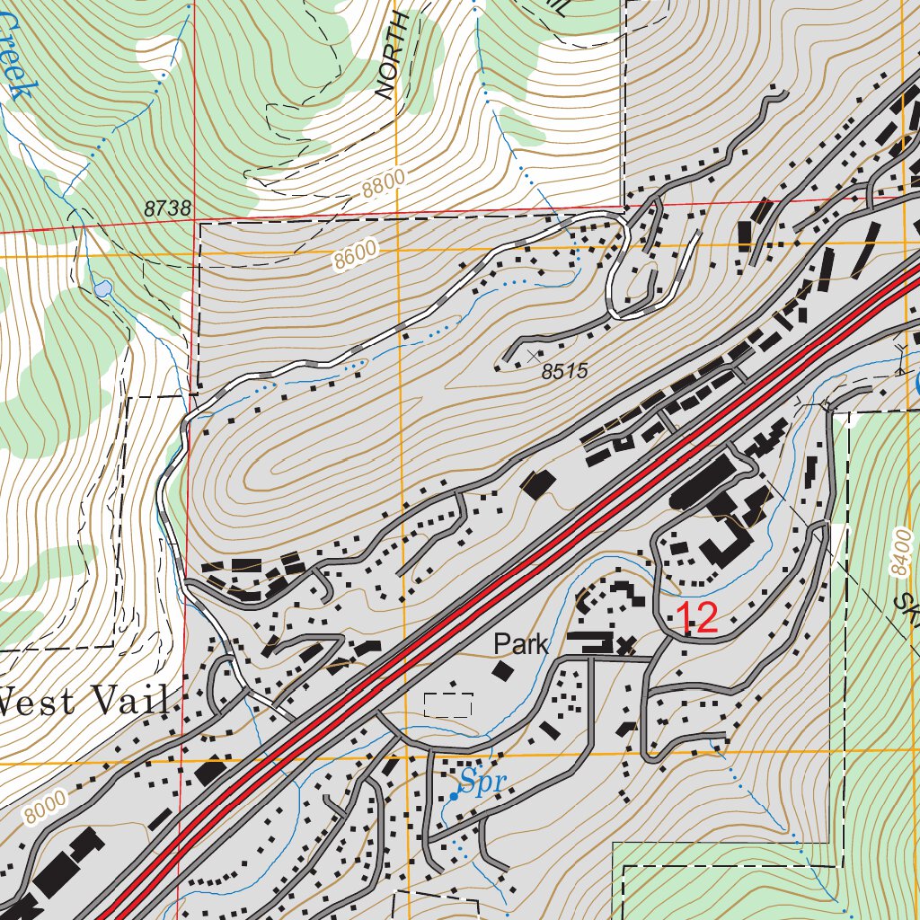 Vail West, CO FSTopo Legacy Map by US Forest Service - Topo | Avenza Maps