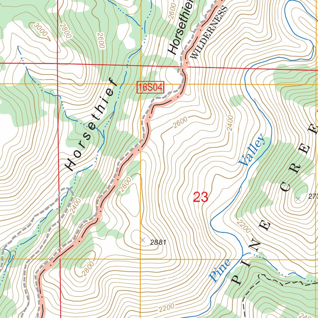 Viejas Mountain, CA FSTopo Legacy Map by US Forest Service - Topo ...