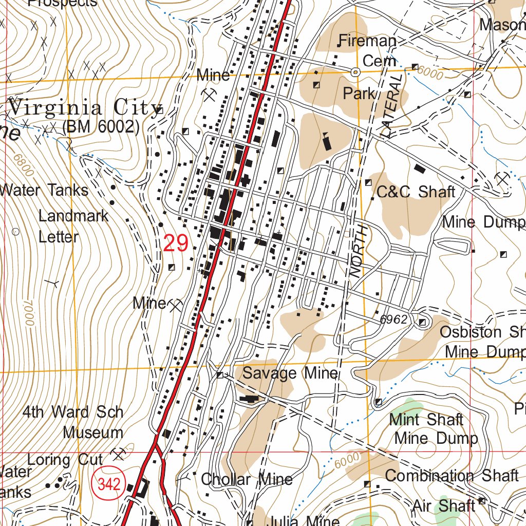 Virginia City, NV FSTopo Legacy Map by US Forest Service - Topo ...