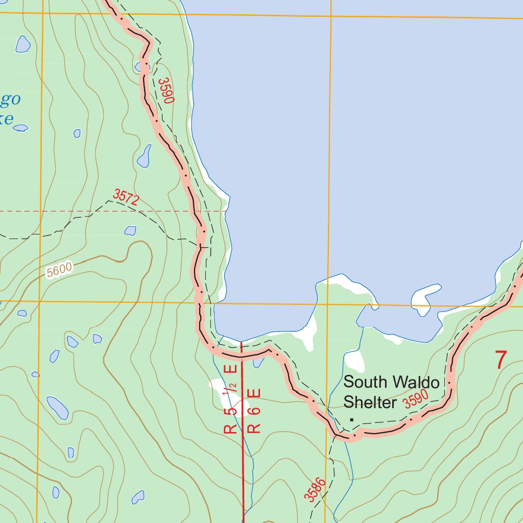 Waldo Lake, OR FSTopo Legacy Map by US Forest Service - Topo | Avenza Maps