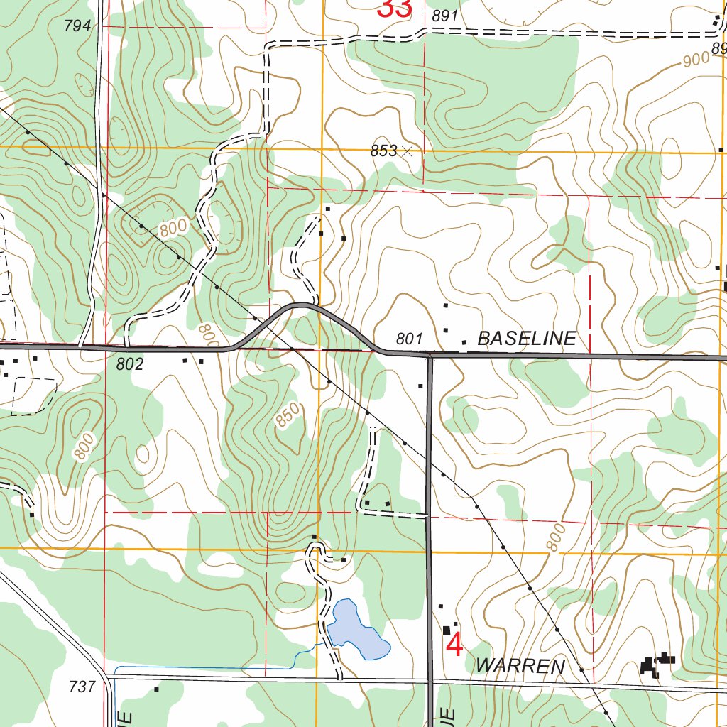 Walkerville West, MI FSTopo Legacy Map by US Forest Service - Topo ...