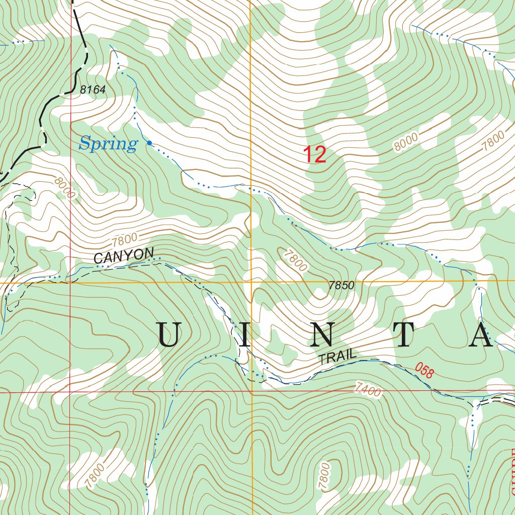 Wallsburg Ridge, UT FSTopo Legacy Map by US Forest Service - Topo ...