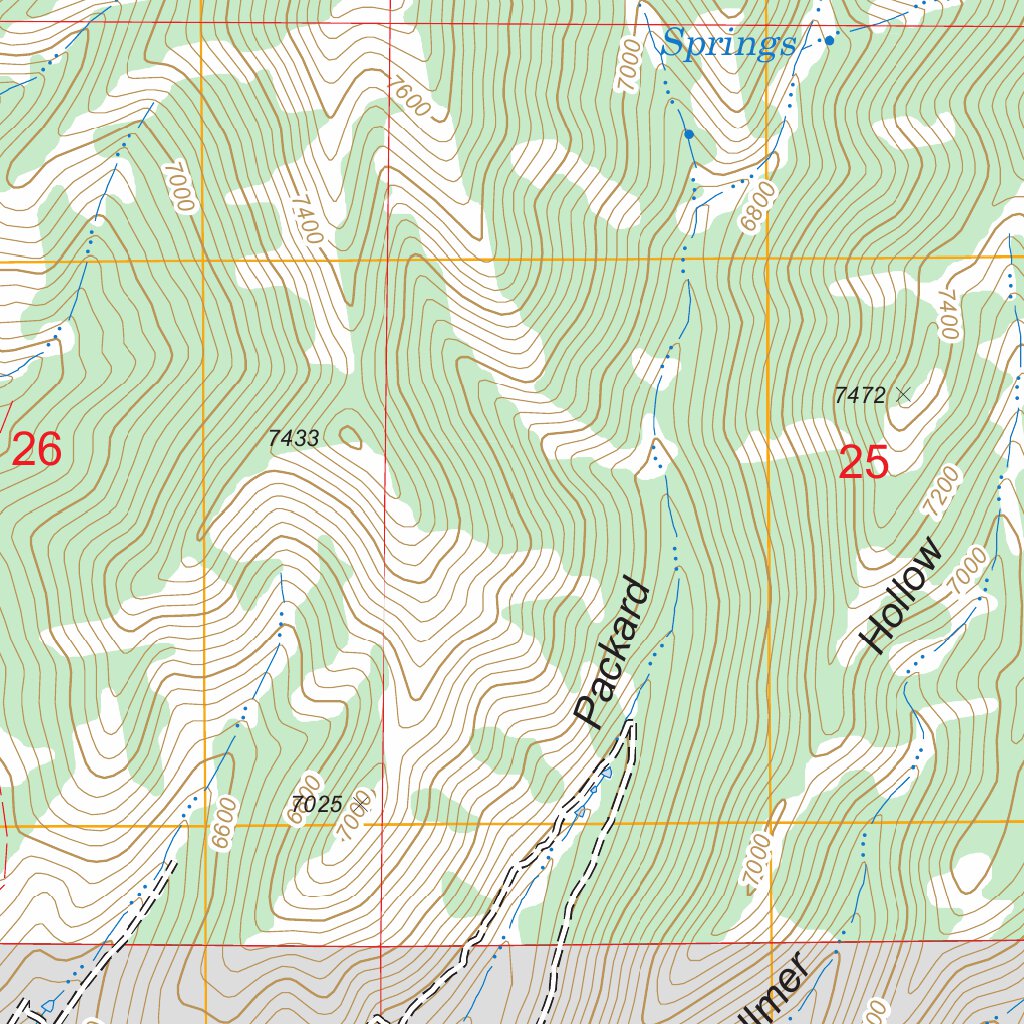 Wallsburg Ridge, UT FSTopo Legacy Map by US Forest Service - Topo ...