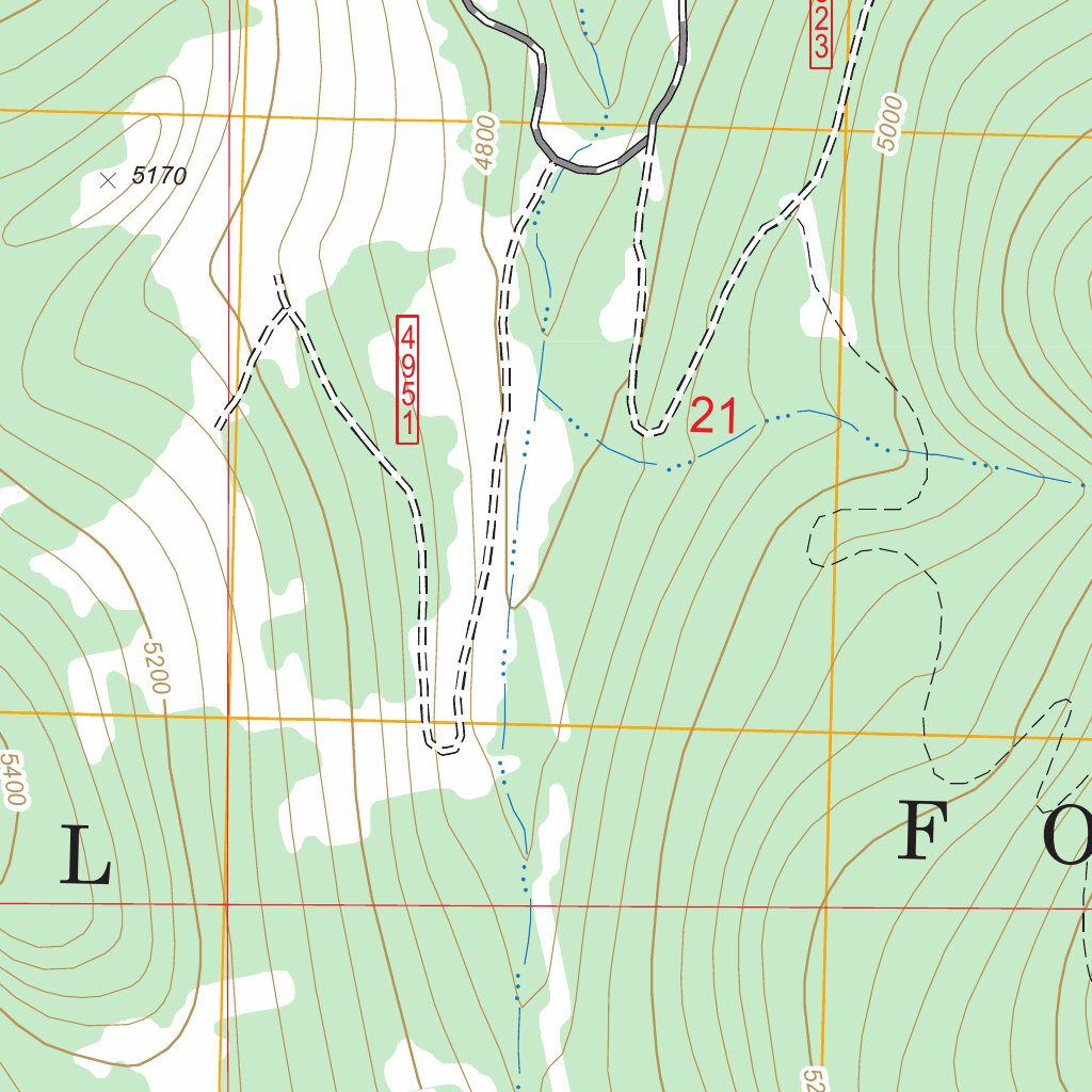 Warland Peak, MT FSTopo Legacy Map by US Forest Service - Topo | Avenza ...